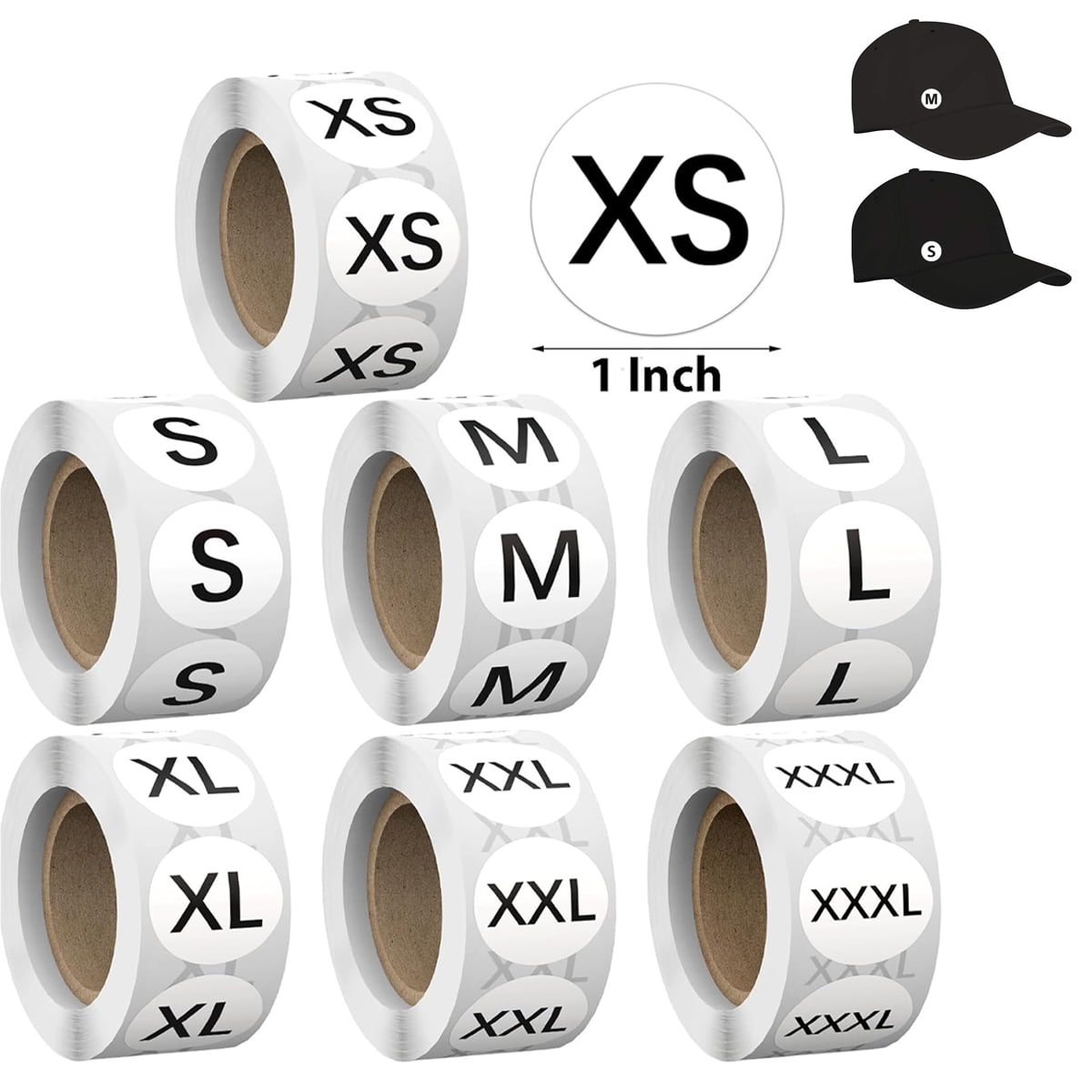 Tutuviw 3500 Pcs Size Sticker Clothing Labels,Round Circle Stickers ...