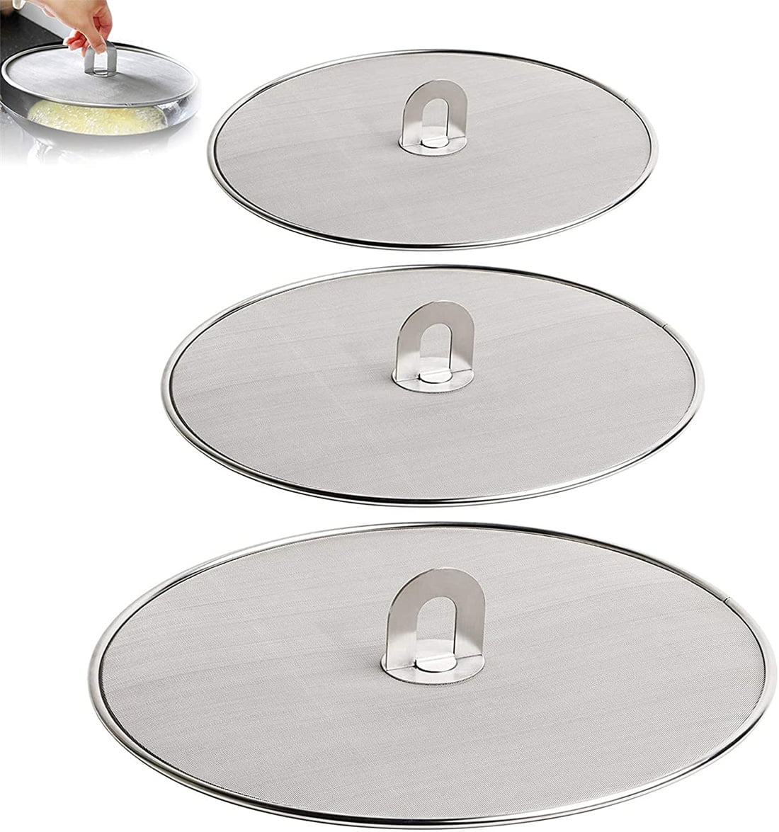 Tutuviw 3PCS Grease Splatter Screen Splatter Screen for Cooking Pan ...
