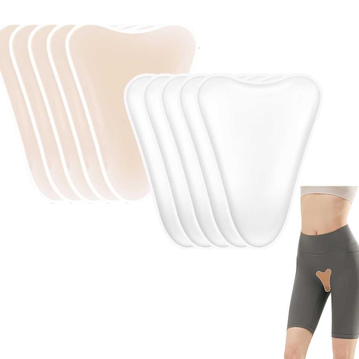 Tutuviw 4 Pack Silicone Concealer Inserts,Reusable Silicone Camel Toe ...