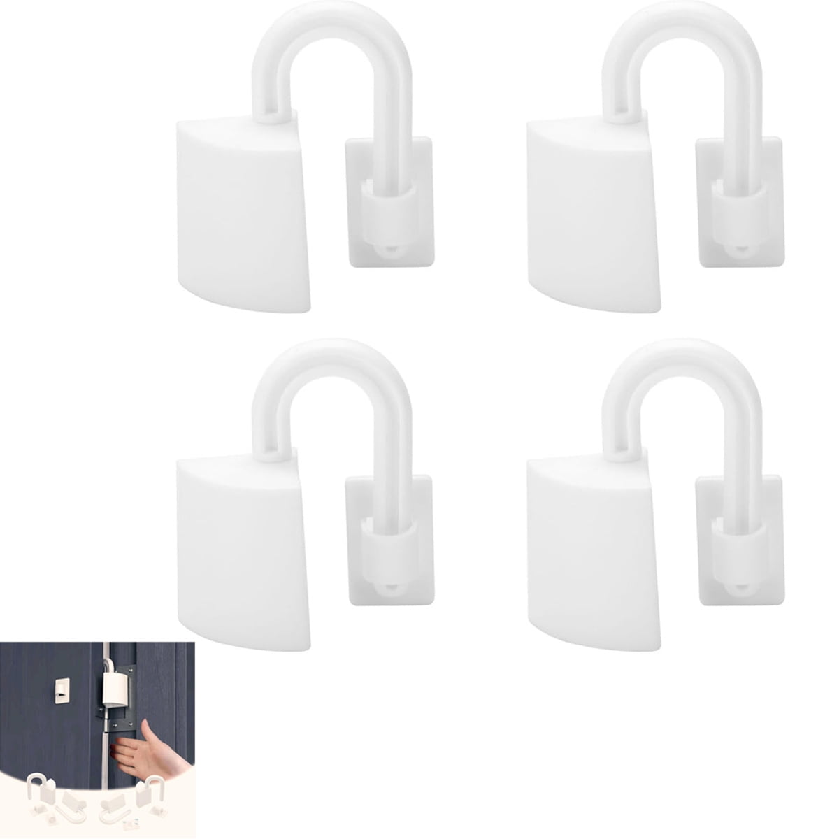 Tutuviw 4 Set Finger Pinch Guard, Door Hinge Fingers Guard, Safe Finger Protector for Door Stay ...