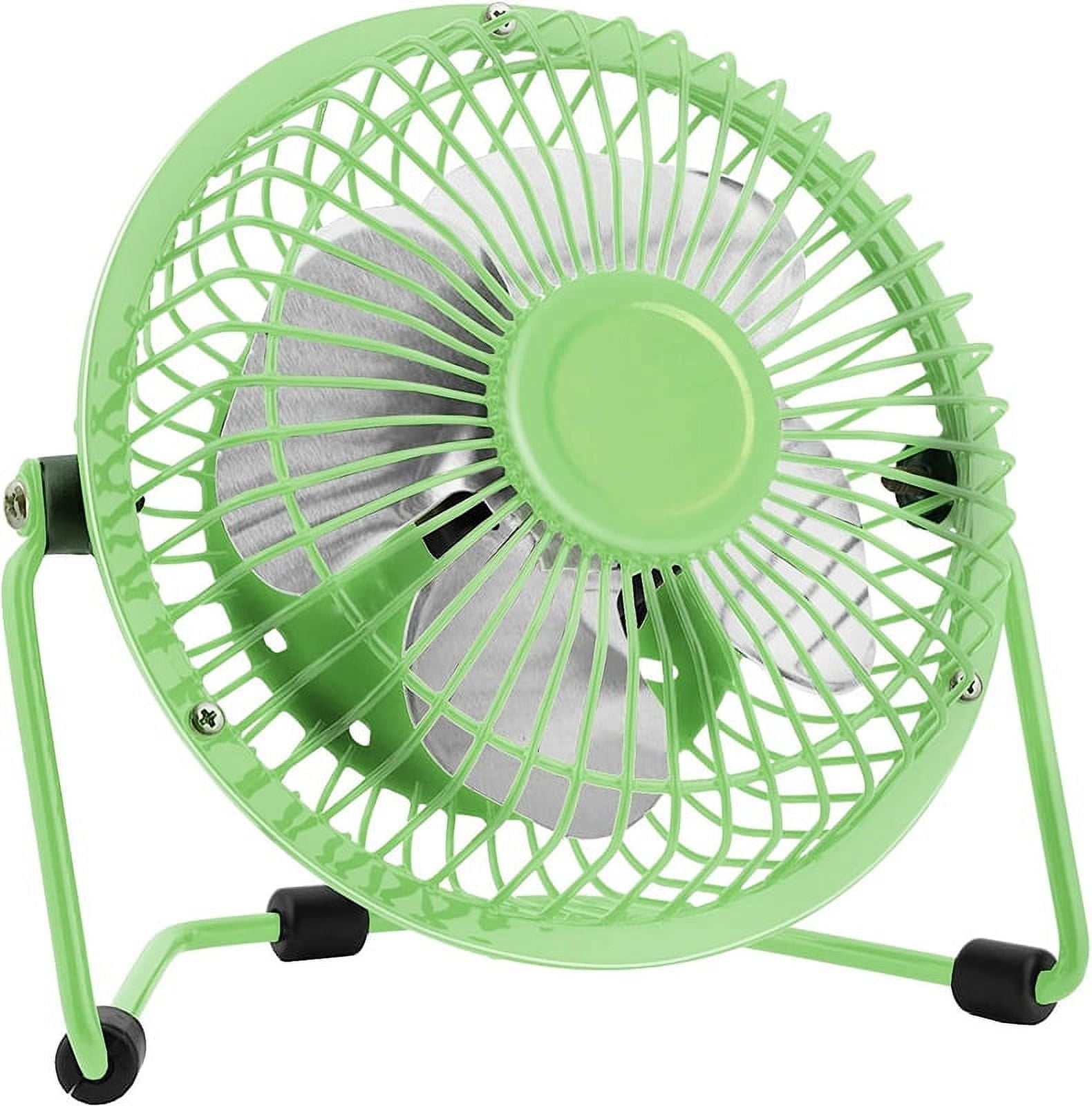 Tutuviw 4inch Mini Metal Fan USB Desk Fan Small Personal Air Circulator ...