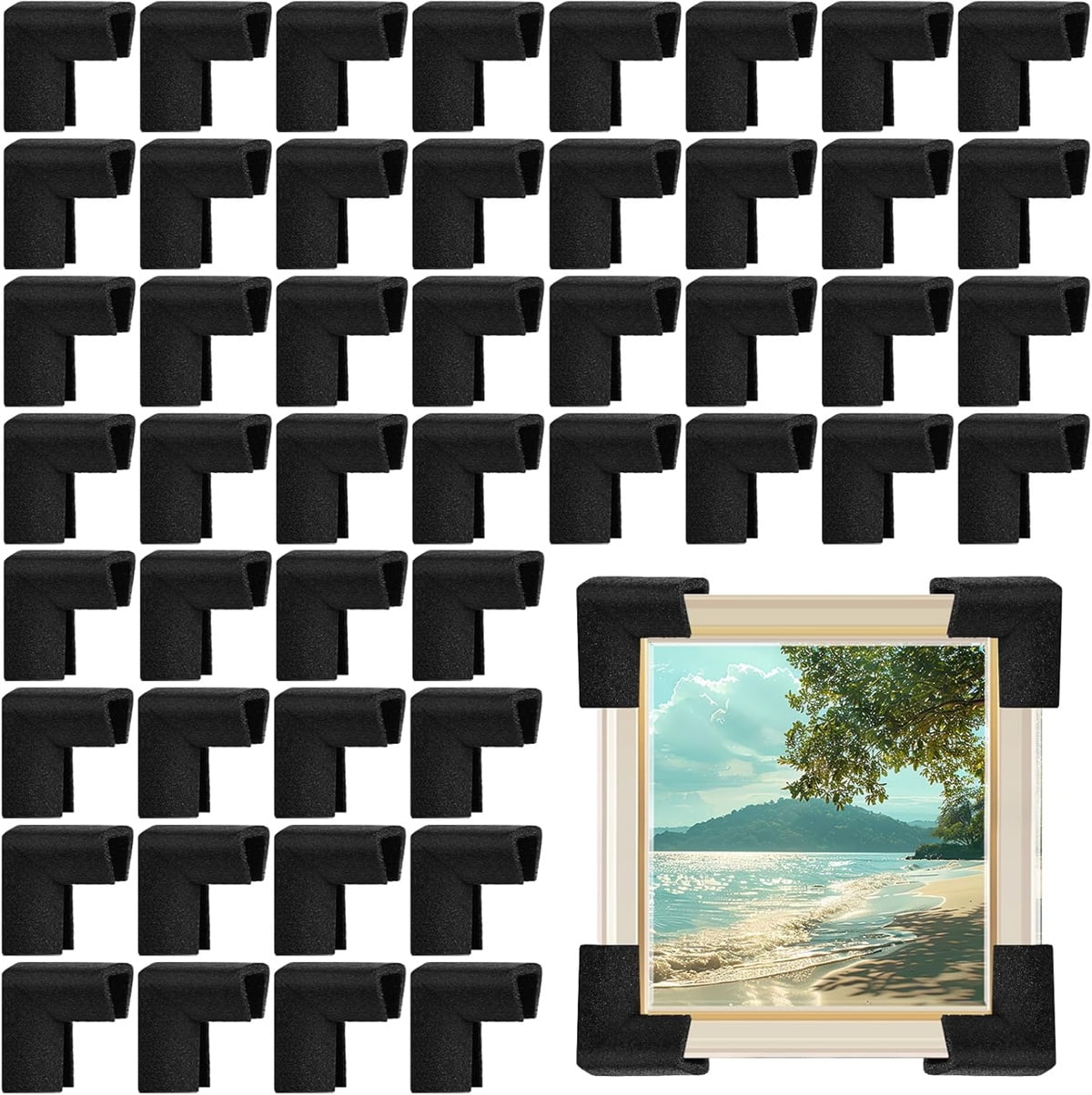 Tutuviw 48Pcs Picture Frame Foam Corner Protectors for Shipping,L ...