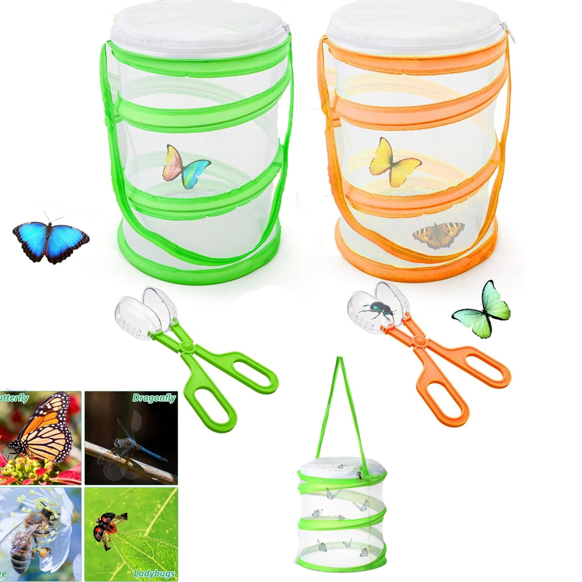 Tutuviw 4Pcs Butterfly Clear Mesh Cage,Butterfly Net Habitat,Reusable ...