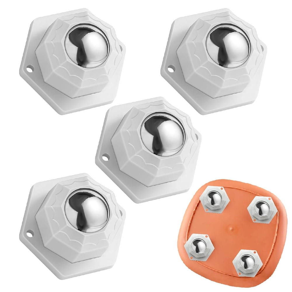 Tutuviw 100Pcs Self Adhesive Caster Wheels Appliance Rollers 1 Inch ...