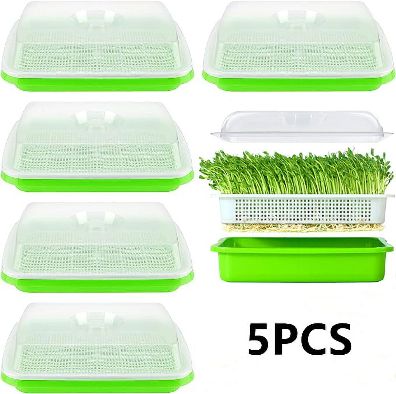 Tutuviw 5PCS Seed Sprouter Tray Seed Germination Trays with Lid ...