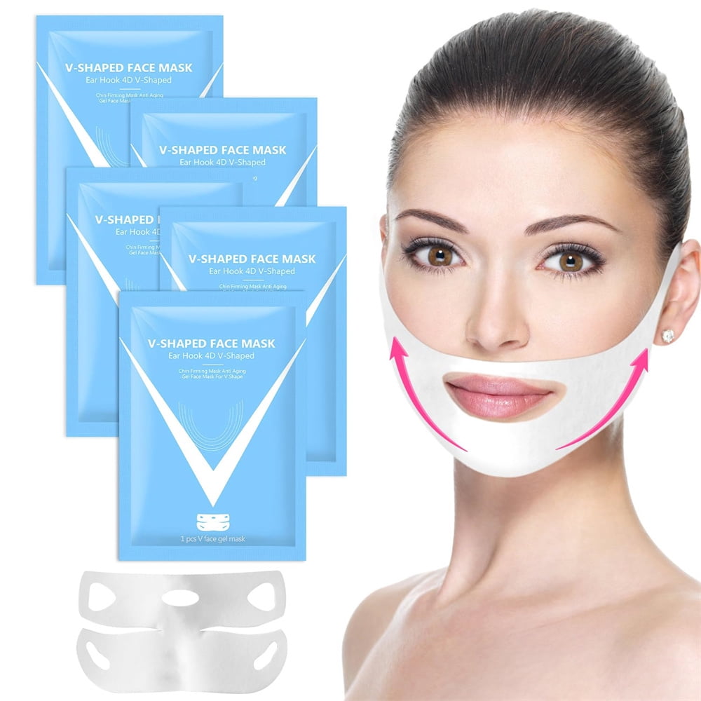 Tutuviw 5Pcs Double Chin Mask Moisturizing and Firming V Shape Face ...