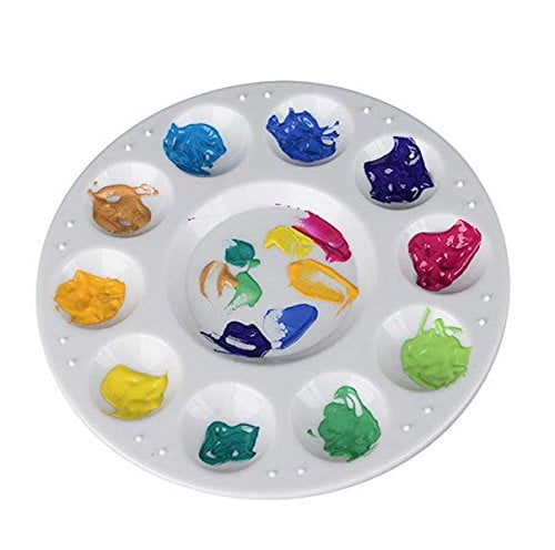 Tutuviw 6.7 Inch Porcelain Watercolor Palette, Mixing Ceramic ...