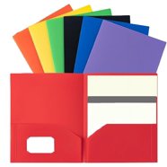 Better Office Products 3-Hole 4-Pocket Glossy Laminated Paper Folders ...