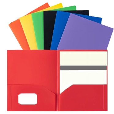 Business Source Two-Pocket Folders with Business Card Holder - Walmart.com