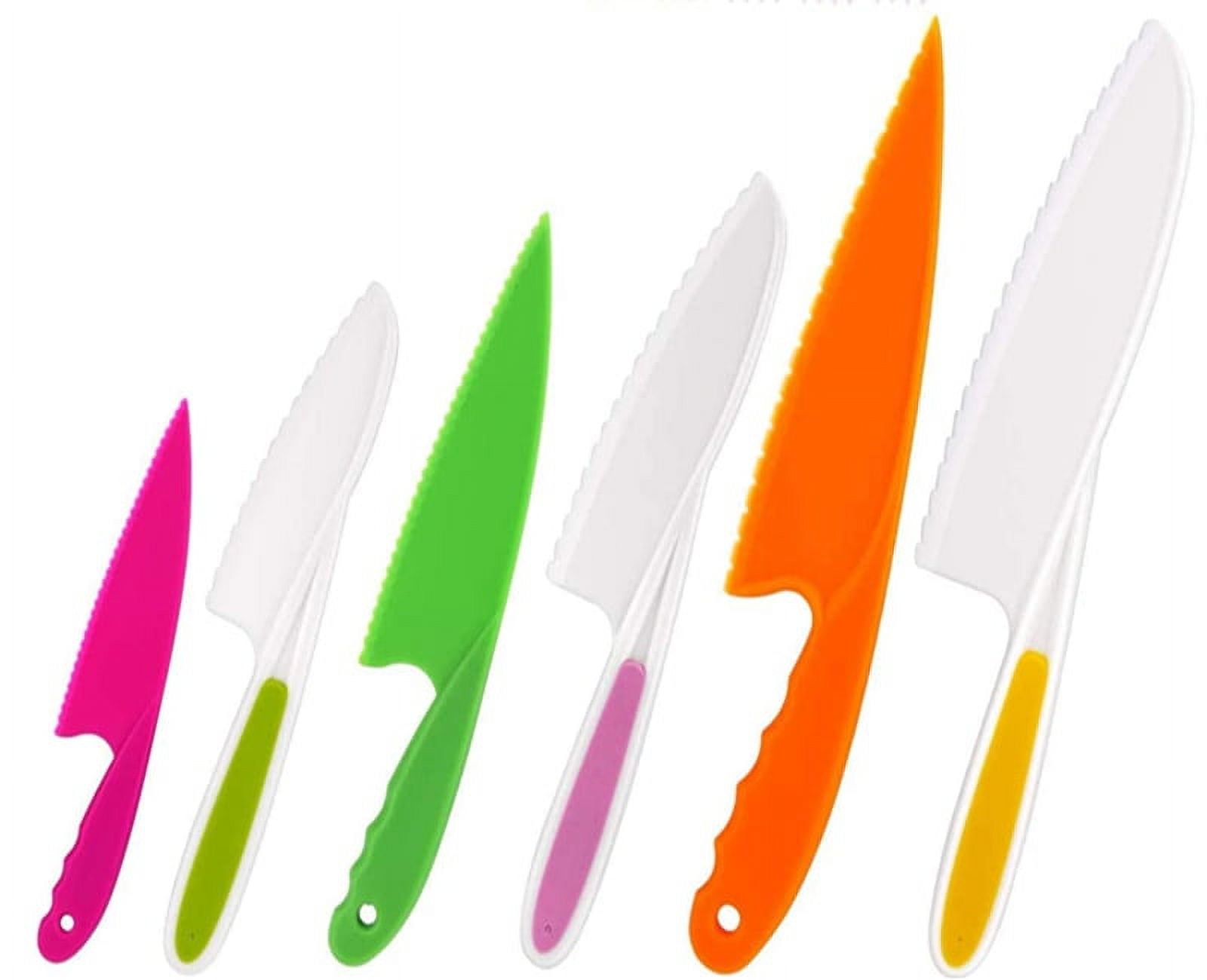 Tutuviw 6 Pieces Kids Knife Set for Cooking,Safe Lettuce and Salad ...