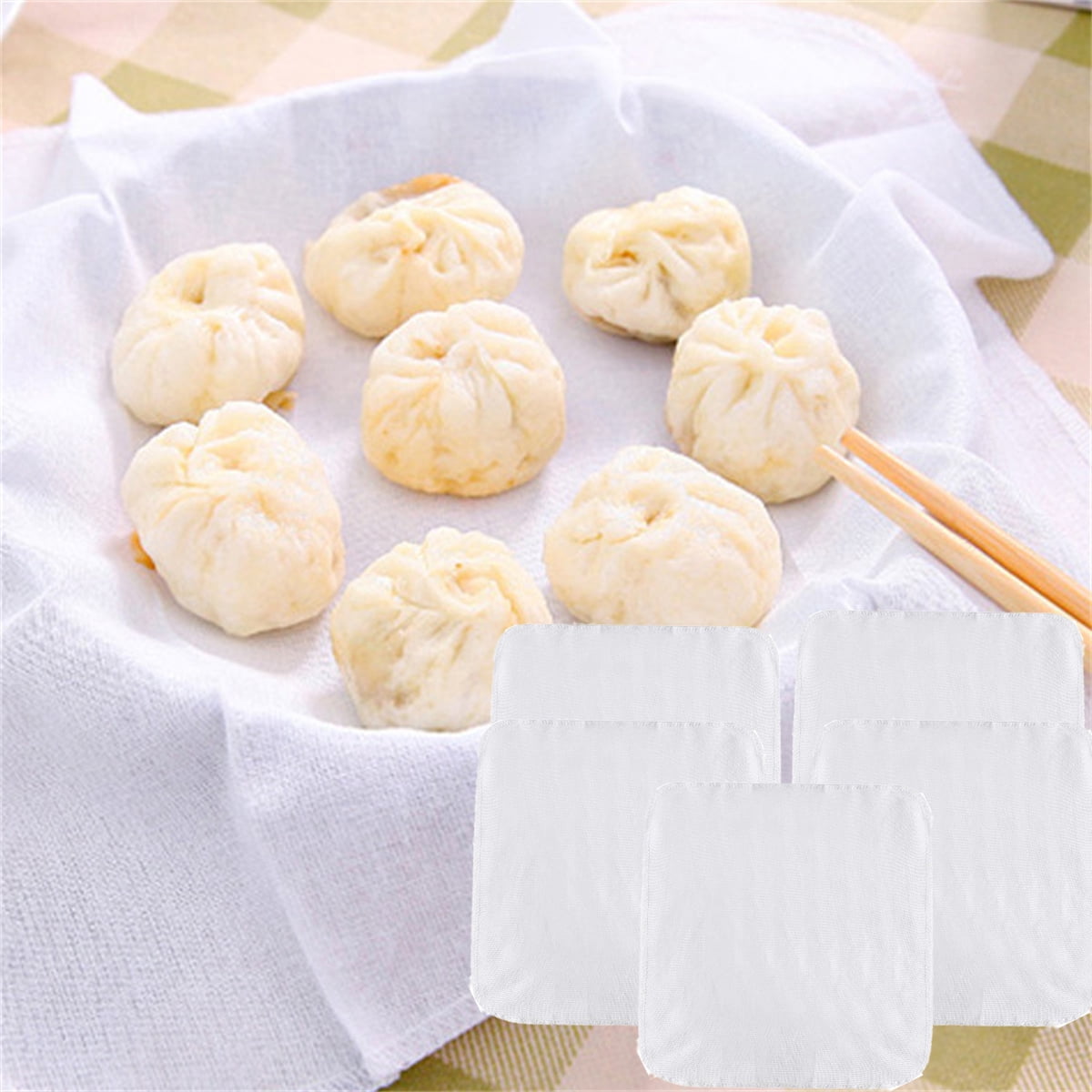Tutuviw 6Pcs Natural Cotton Bamboo Steamer Cloth Fabric,Steam Bun ...