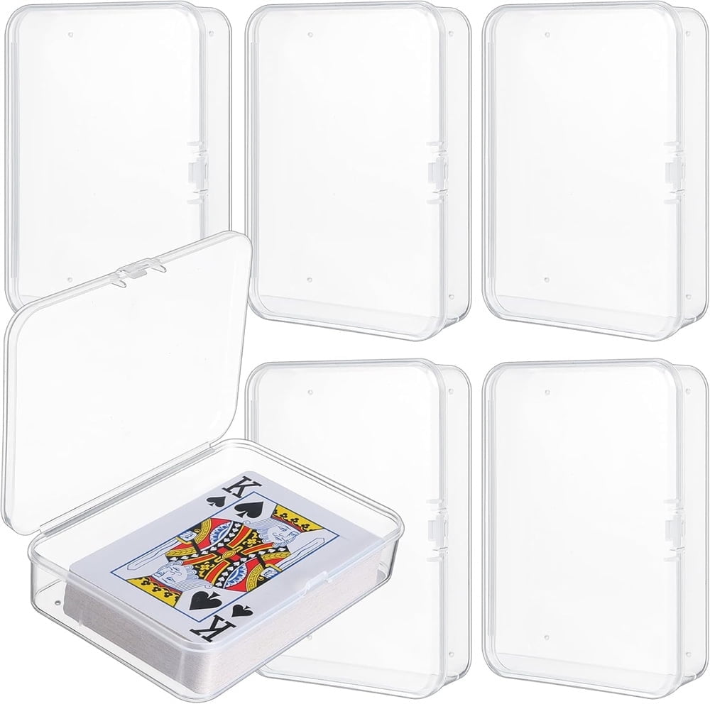 Tutuviw 6Pcs Playing Card Clear Card Deck Storage Box Clear Plastic ...