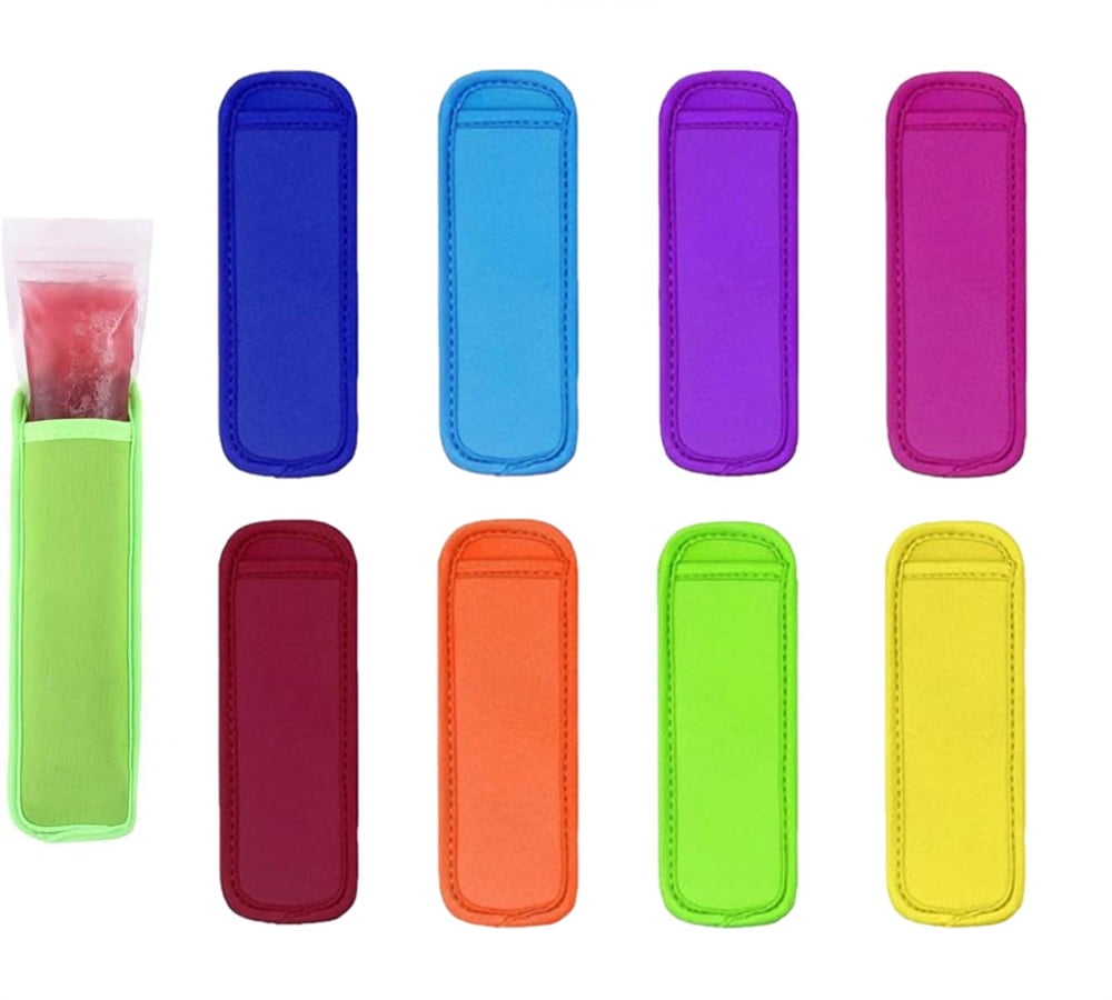 Tutuviw 8 Color Ice Pop Sleeves Popsicle Holders Bags Freeze Pop ...