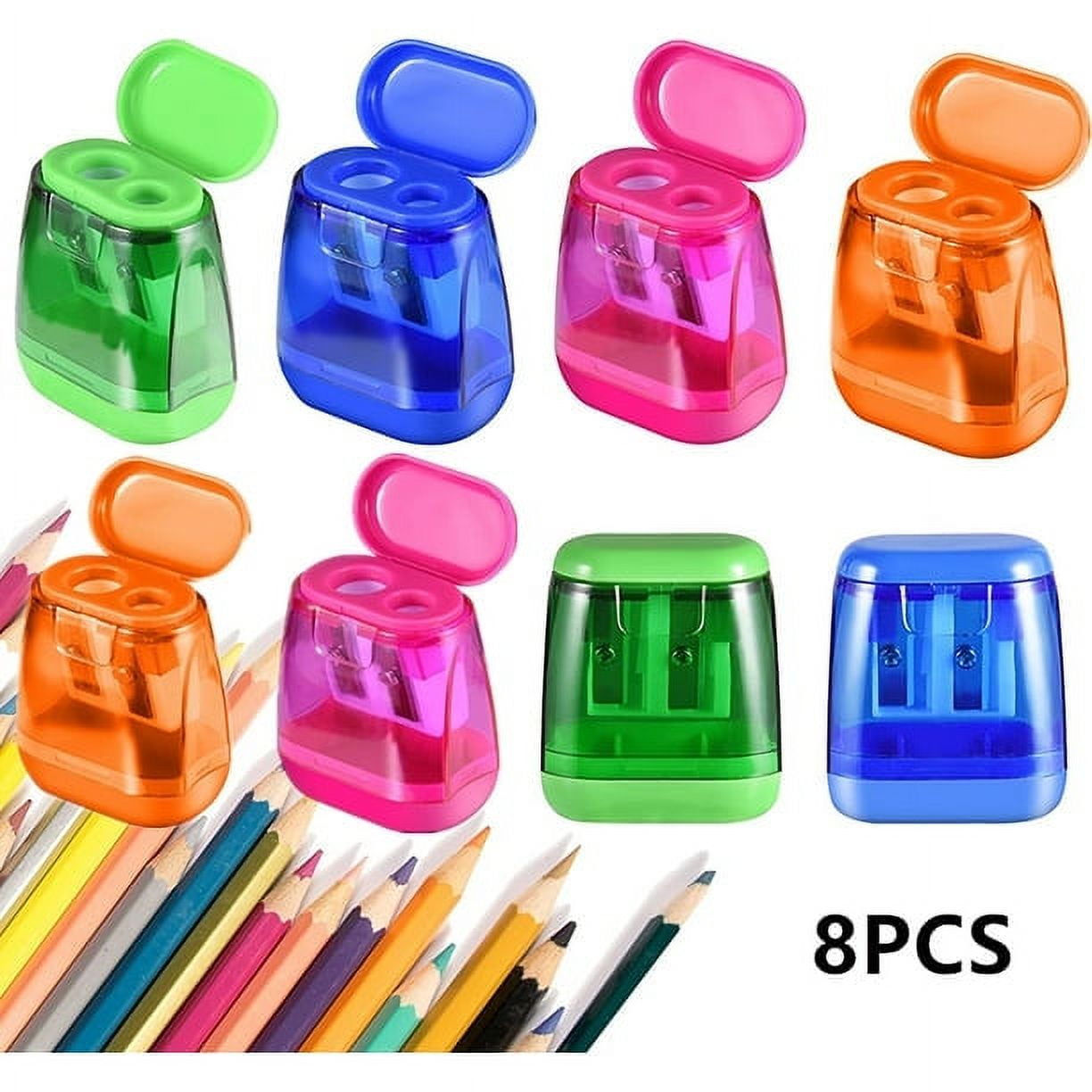 Tutuviw 8 Pack Pencil Sharpeners Handheld Manual Pencil Sharpener with ...