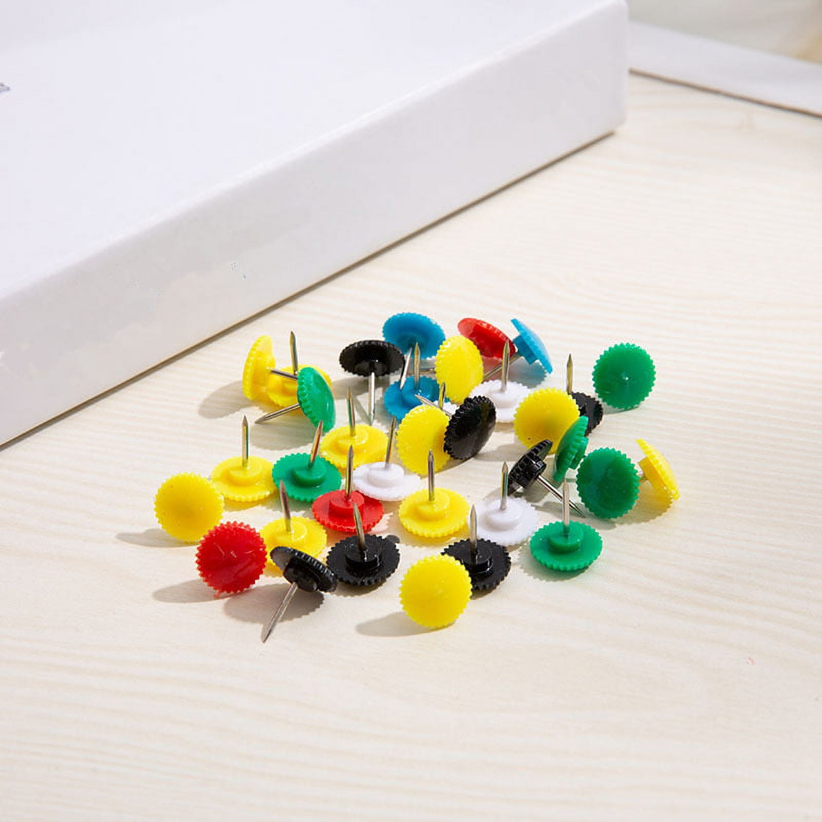 Tutuviw Basics Push Pins Tacks, Sturdy Hold I-Shaped Clear Plastic Head ...