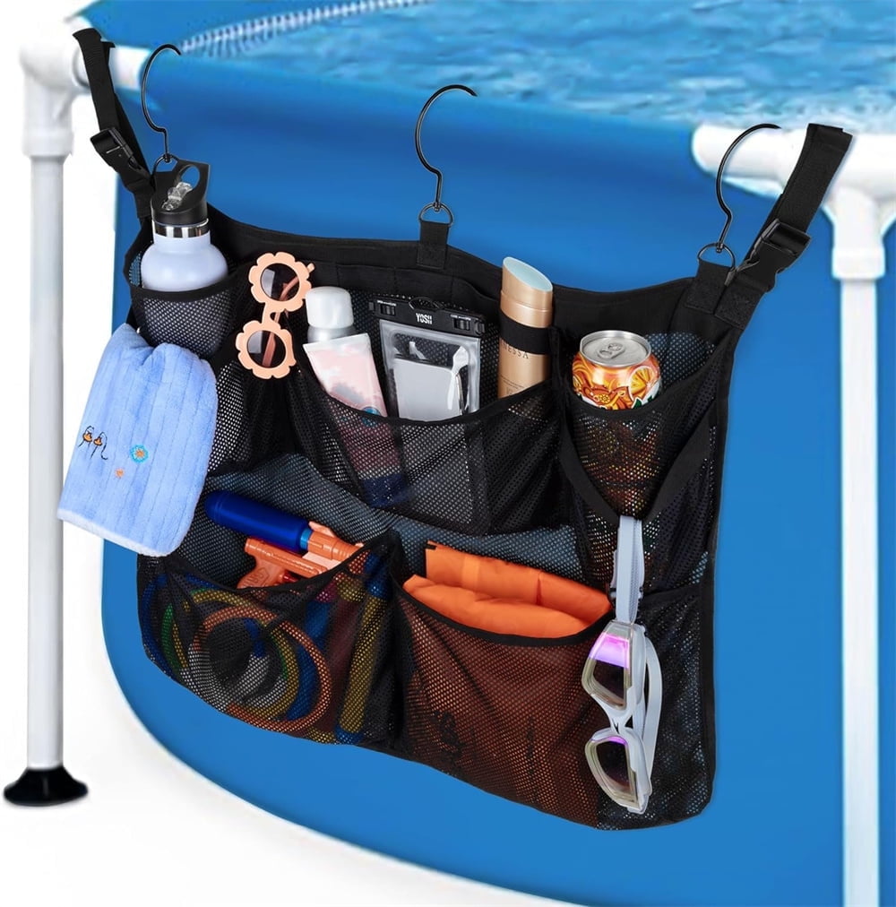 Tutuviw Black Pool Storage Hanging Bag Above Ground Pool Storage ...