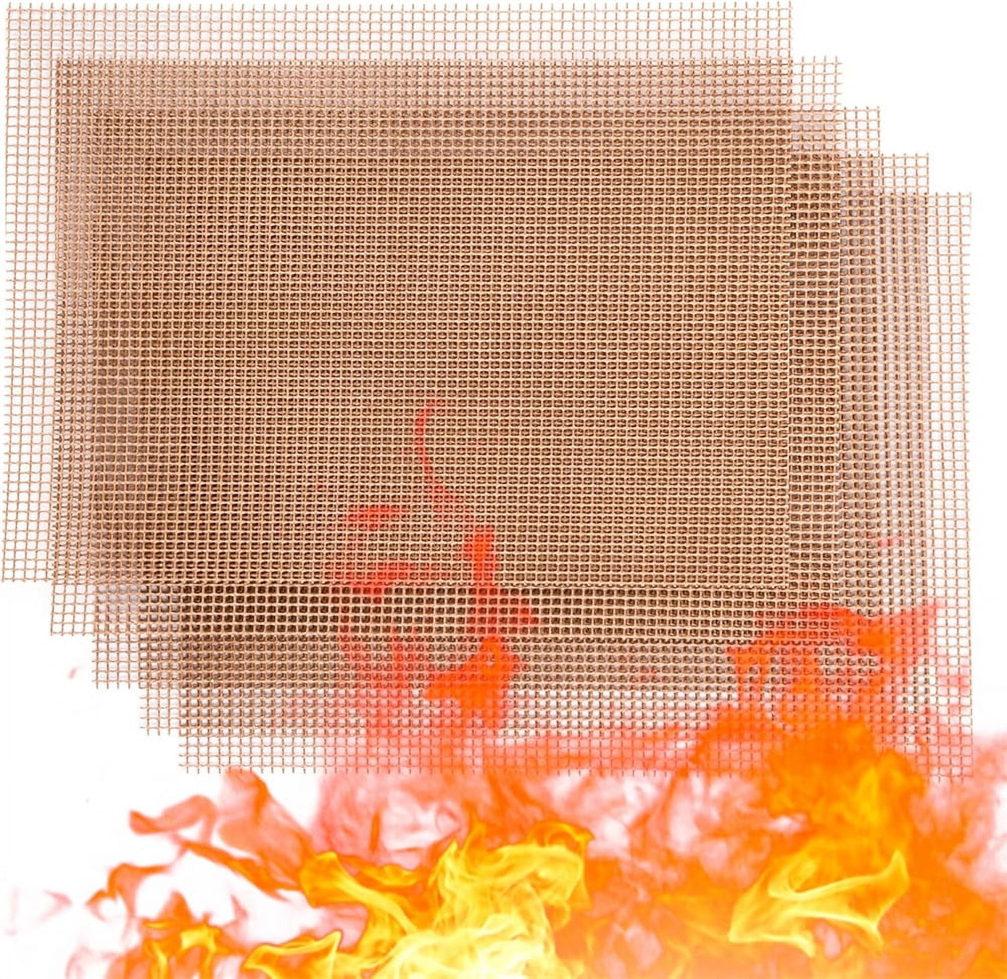 Tutuviw Brown Grill Mesh Mat Set of 5 Non Stick BBQ Outdoor Mats ...