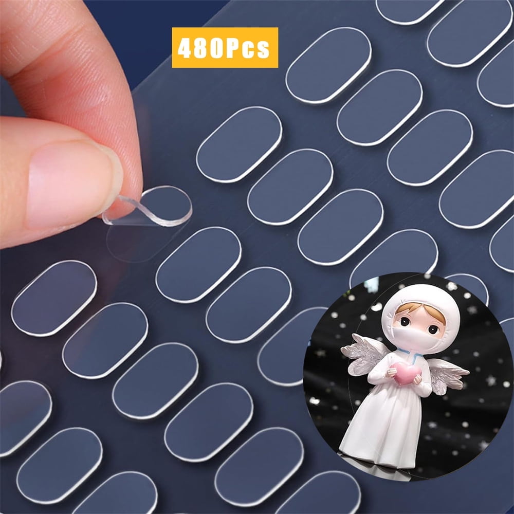 Tutuviw Clear Tack Putty, Removable Adhesive Stick Dots Two-Sided Sided ...