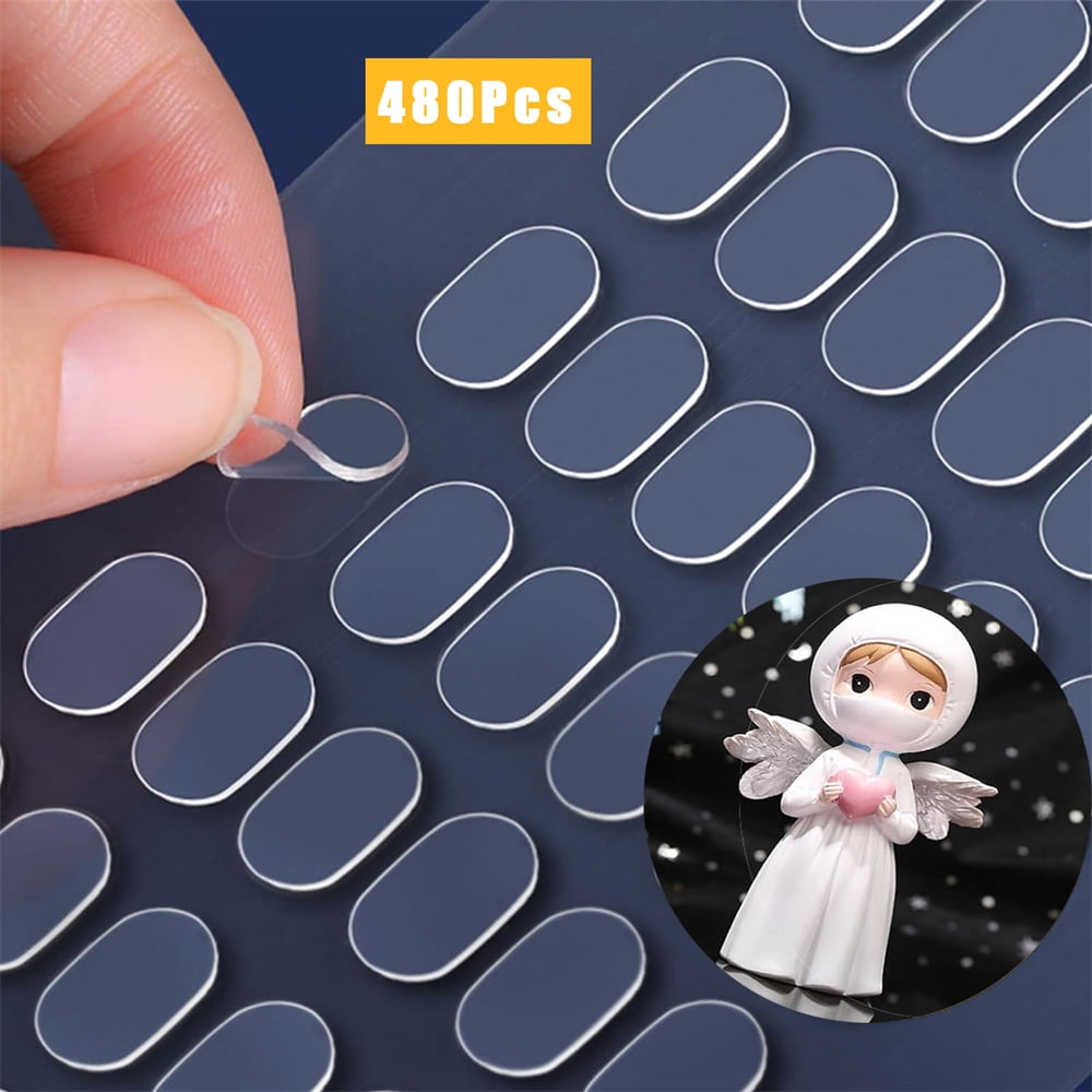 Tutuviw Clear Tack Putty, Removable Adhesive Stick Dots Two-Sided Sided ...