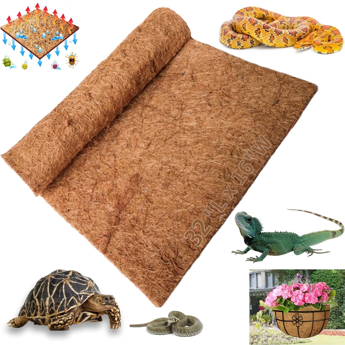 Tutuviw Coco Liner Roll,Coconut Fiber Liners for Planter Window Box ...