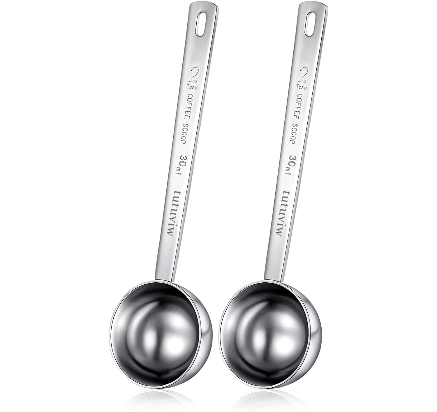 Coffee Measuring Scoops, 304 Stainless Steel Coffee Spoons, Long Handle ...