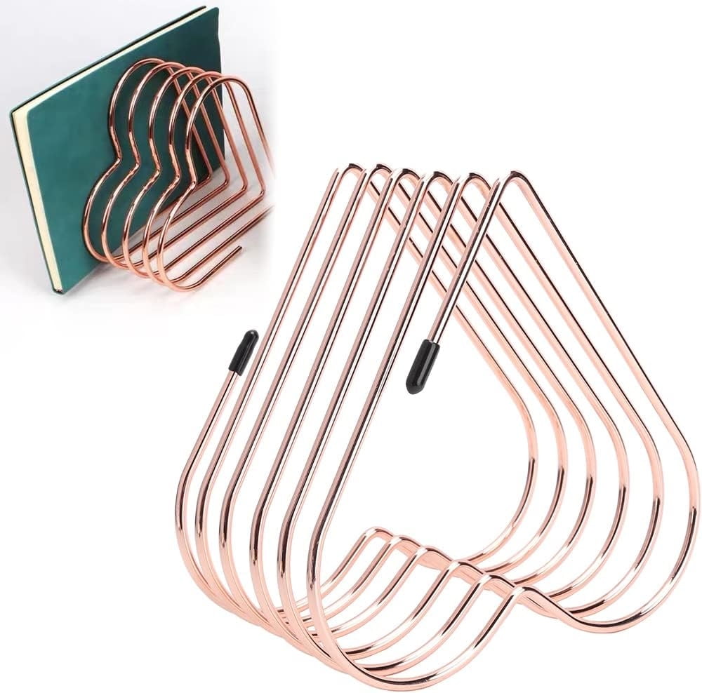 Tutuviw Desk Book Storage Rack, Heart Shaped Telescopic Files Folder ...