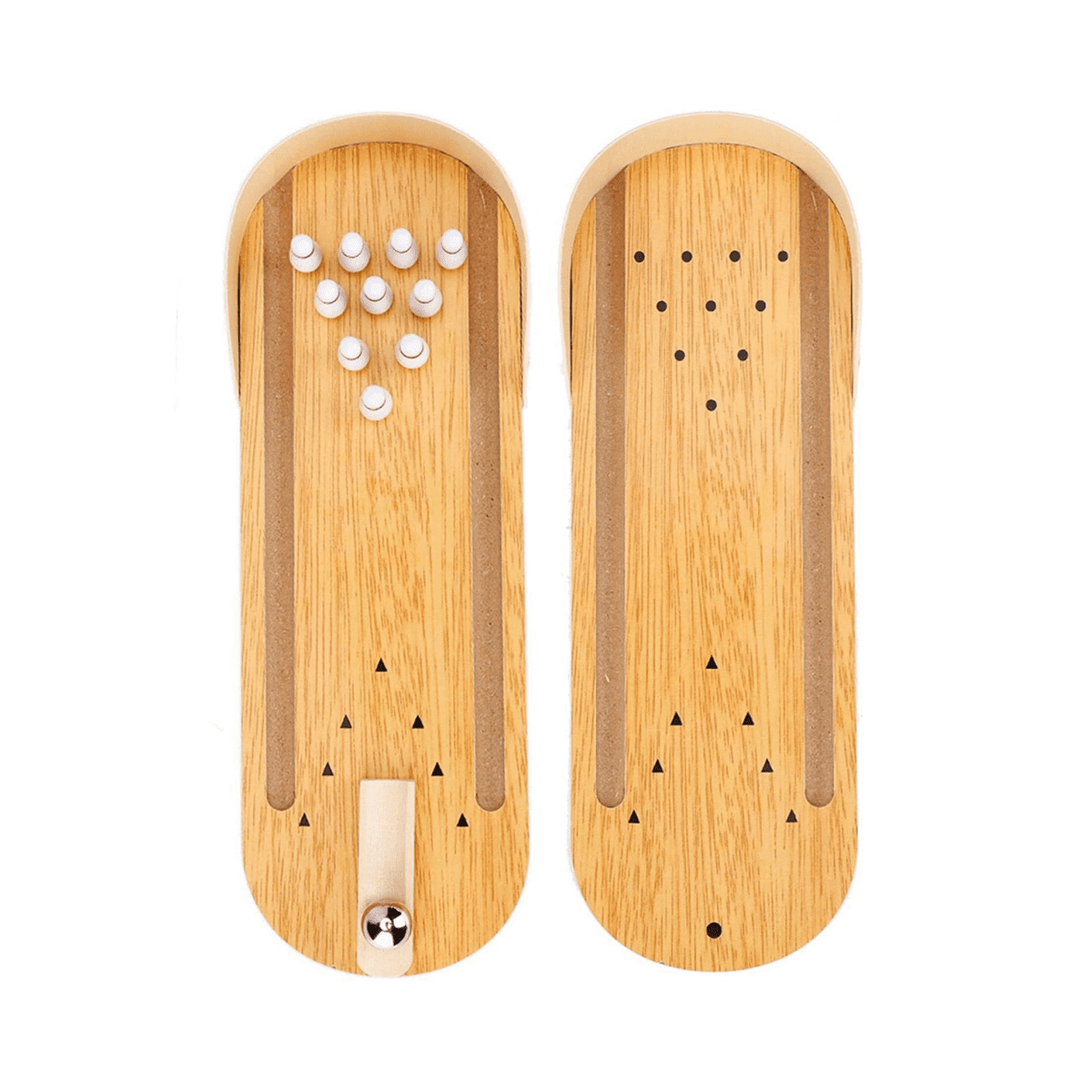 Tutuviw Desktop Mini Bowling Game Set of 2, Bowling Mini Spiel, Wooden ...
