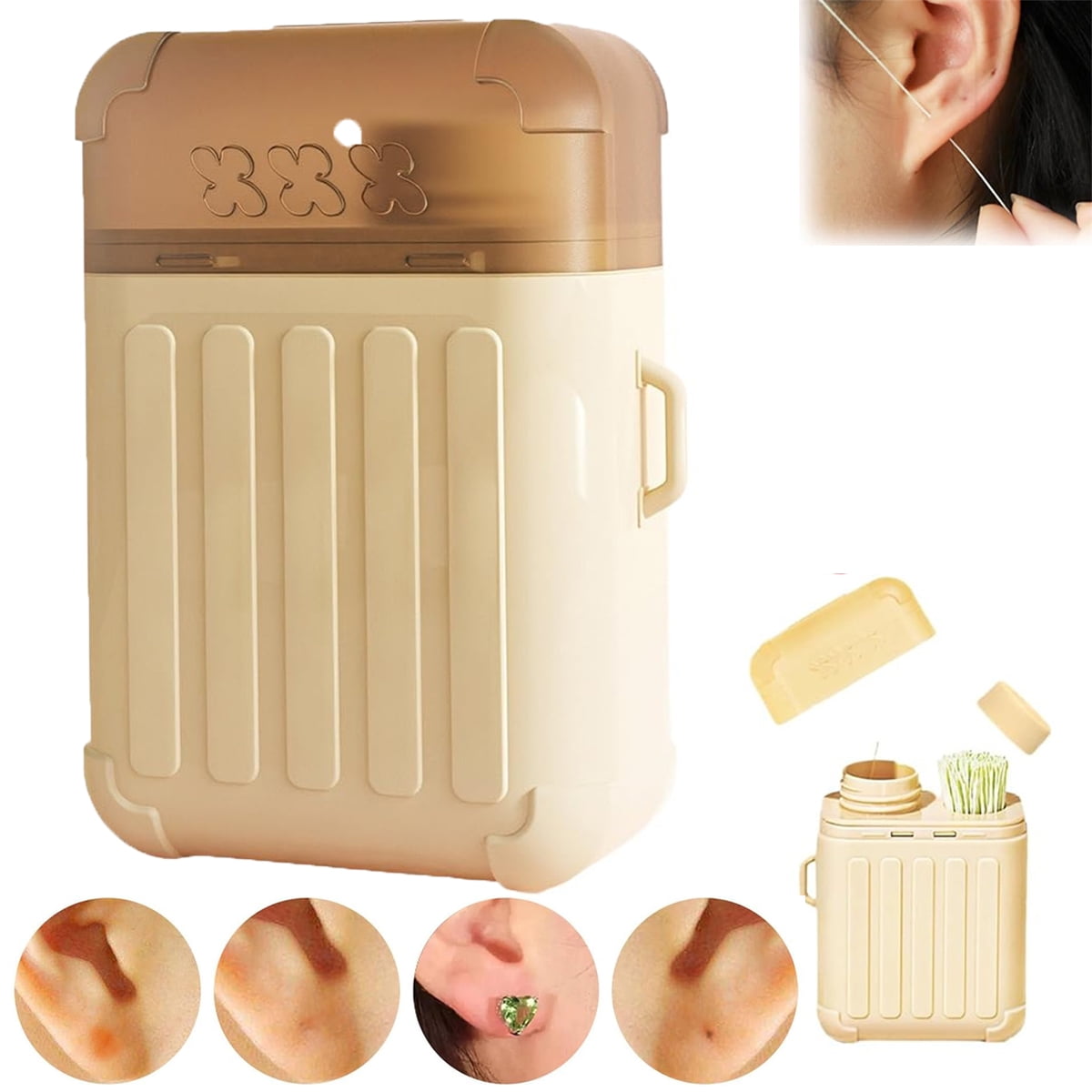 Tutuviw Ear Hole Ear Care Kit,240Pcs Earrings Hole Cleaner,Ear Piercing ...