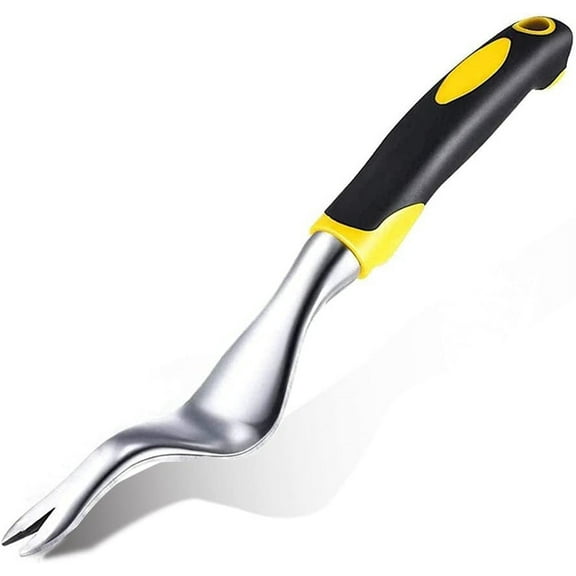 Dandelion Weeder Puller Tool with Wood Handle, Polished Stainless Steel ...