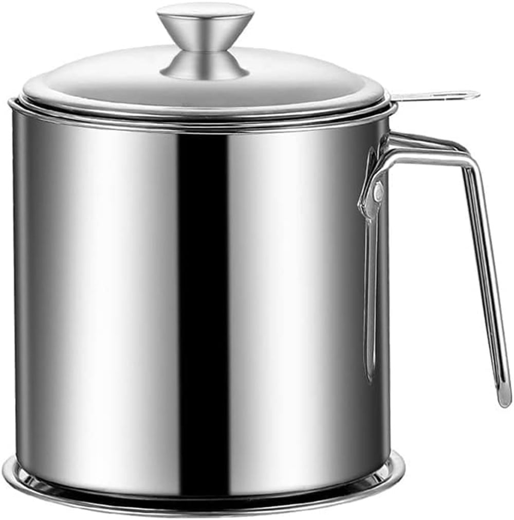 Tutuviw Grease Container,1.3L Kitchen Oil Container Can with Strainer ...