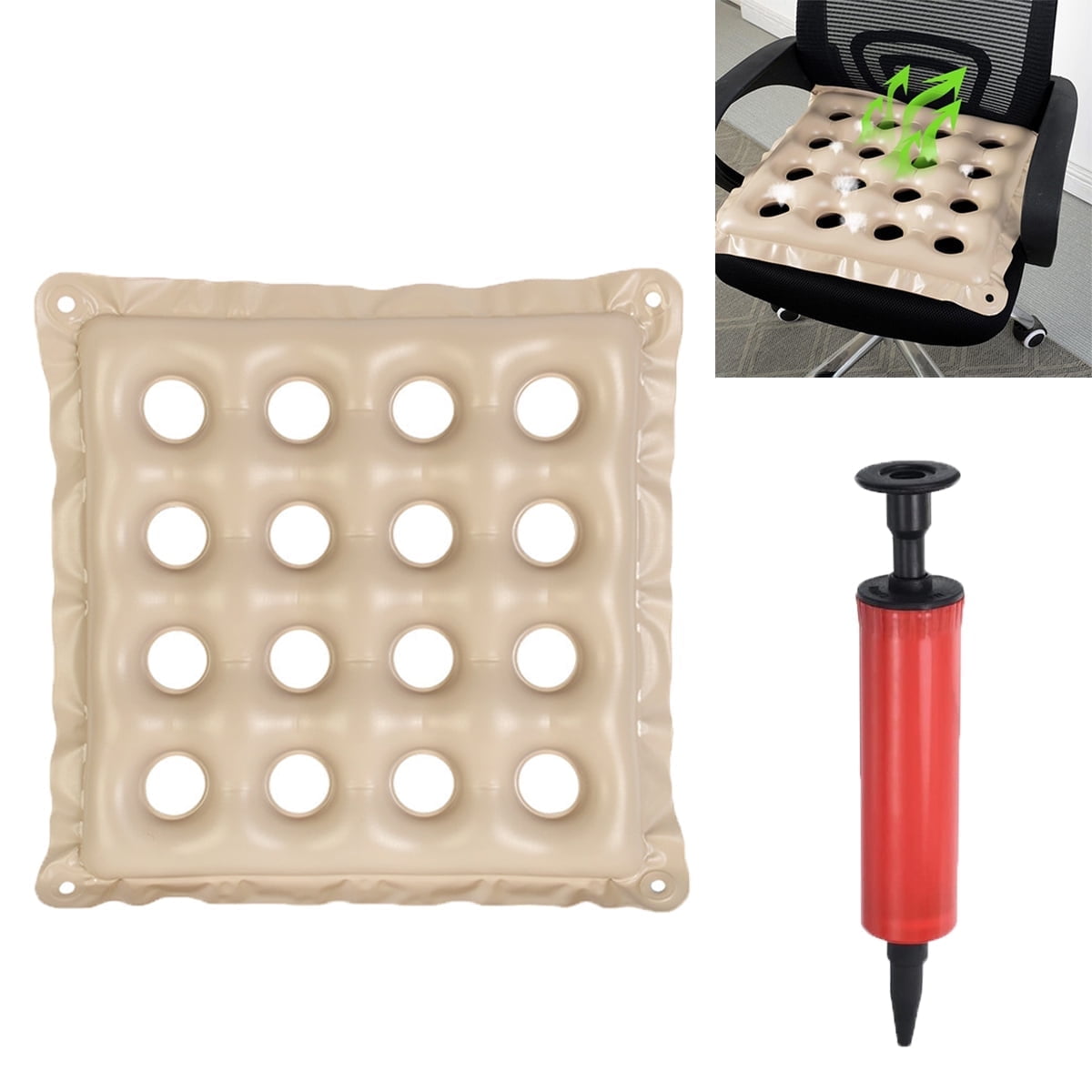 Tutuviw Inflatable Seat and Chair Cushions,Pressure Relief Waffle ...