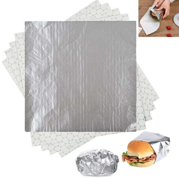 Tutuviw 50 Pcs Sandwich Wrap Paper Insulation Paper Aluminum Foil ...