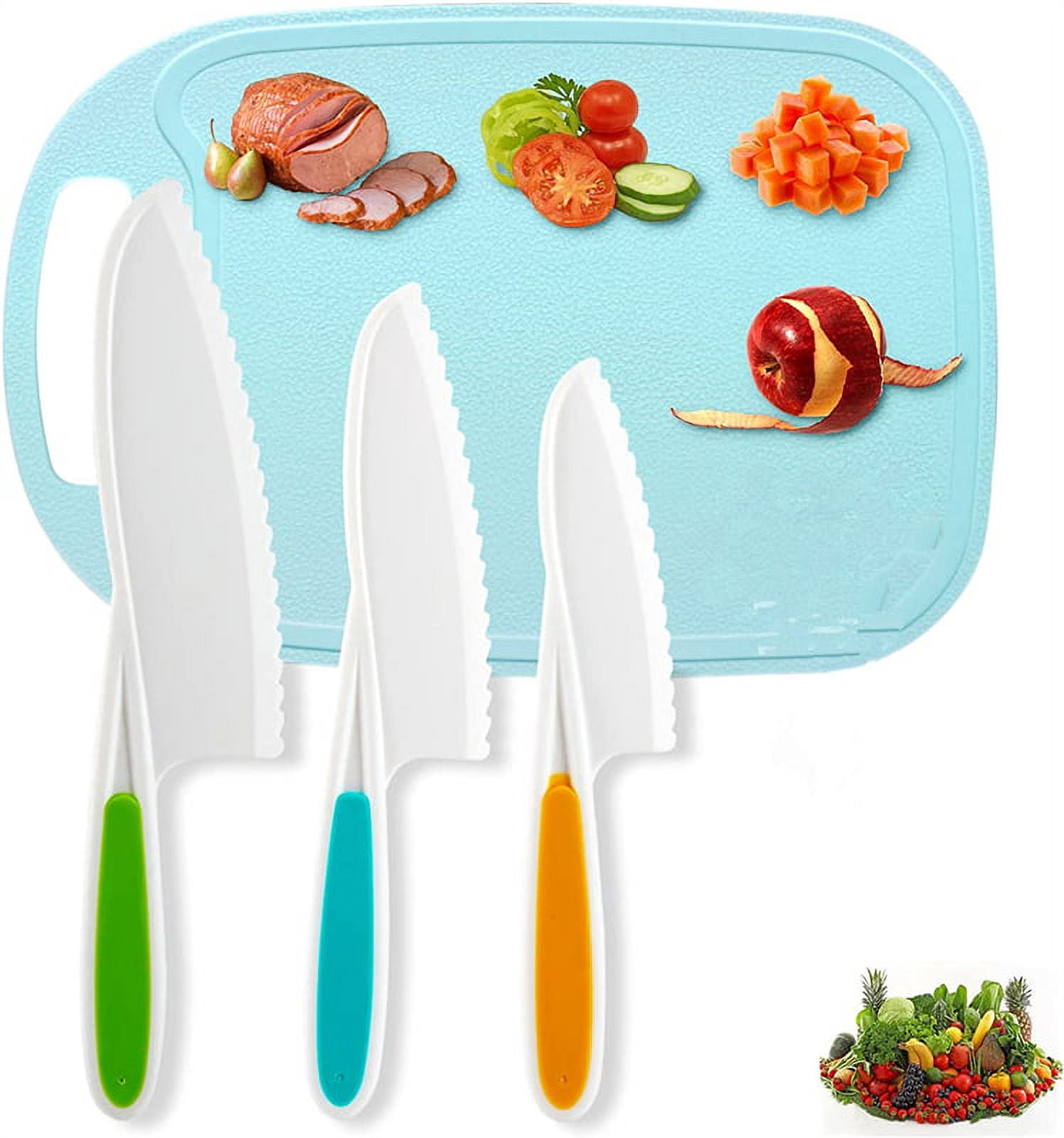 Tutuviw Kids Knifes Set,Nylon Knives Safe Baking Cutting Cooking ...
