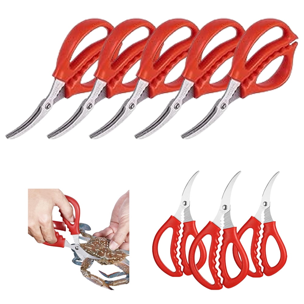 Tutuviw 8Pcs Kitchen Seafood Scissors for Crab Legs Multifunctional ...