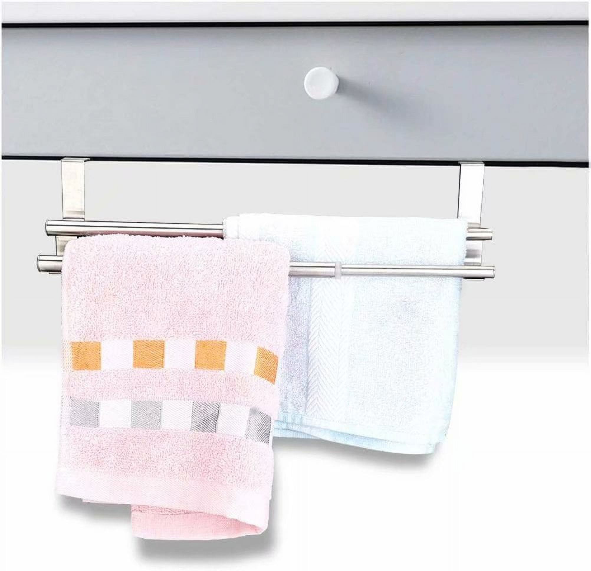 Tutuviw Kitchen Towel Holder Over Cabinet Towel Bar Rack, Expandable ...