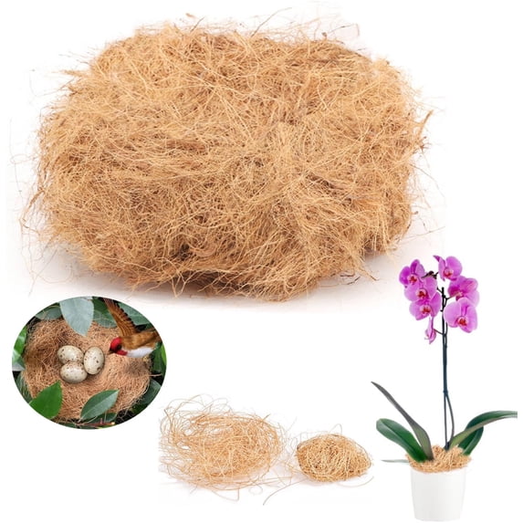 Tutuviw Long Coconut Husk Fiber Mulch Silk,Pure Coconut Shell Fiber for ...