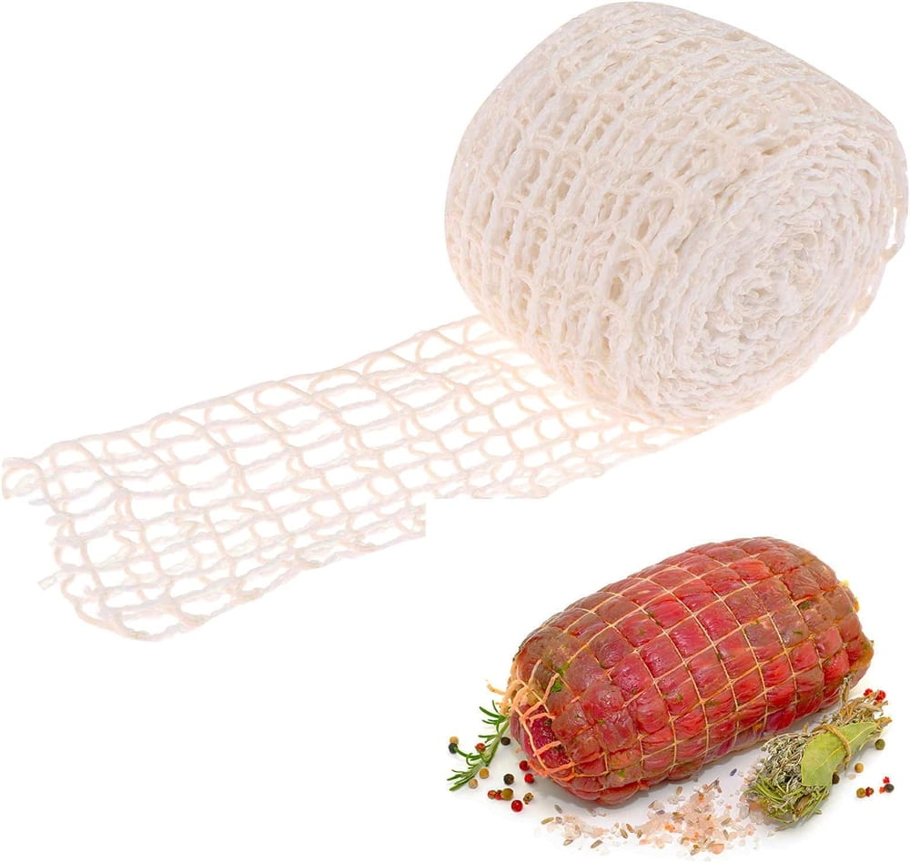 Tutuviw Meat Netting Roll 16 Holes, 16.4Ft Elastic Cotton Sausage ...