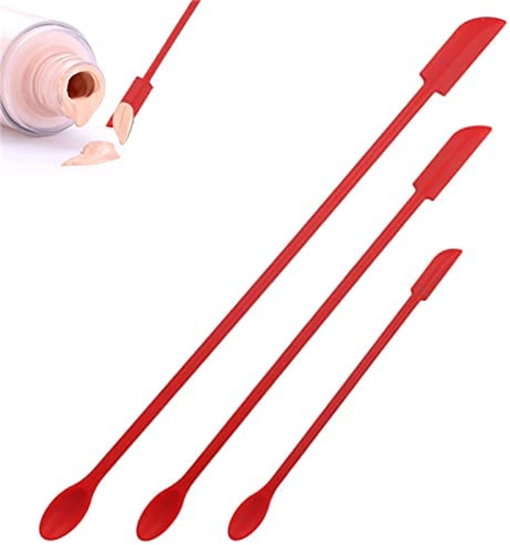Tutuviw Mini Spatula Set, 3 Pcs Silicone Tiny Makeup Spatulas for ...