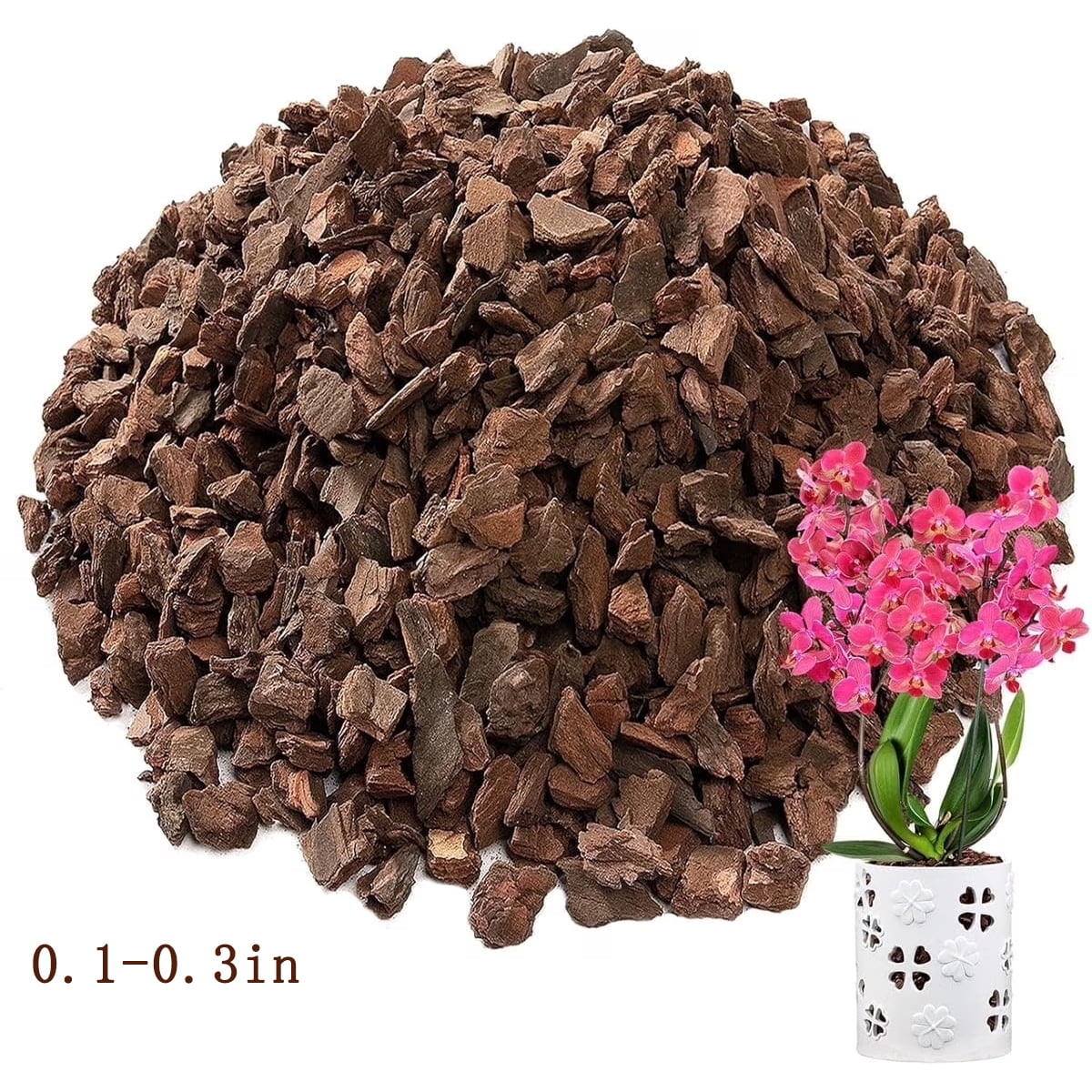 Tutuviw Orchid Bark,0.2-0.5in Sun-Dried Medium Organic Pine Wood Chip ...