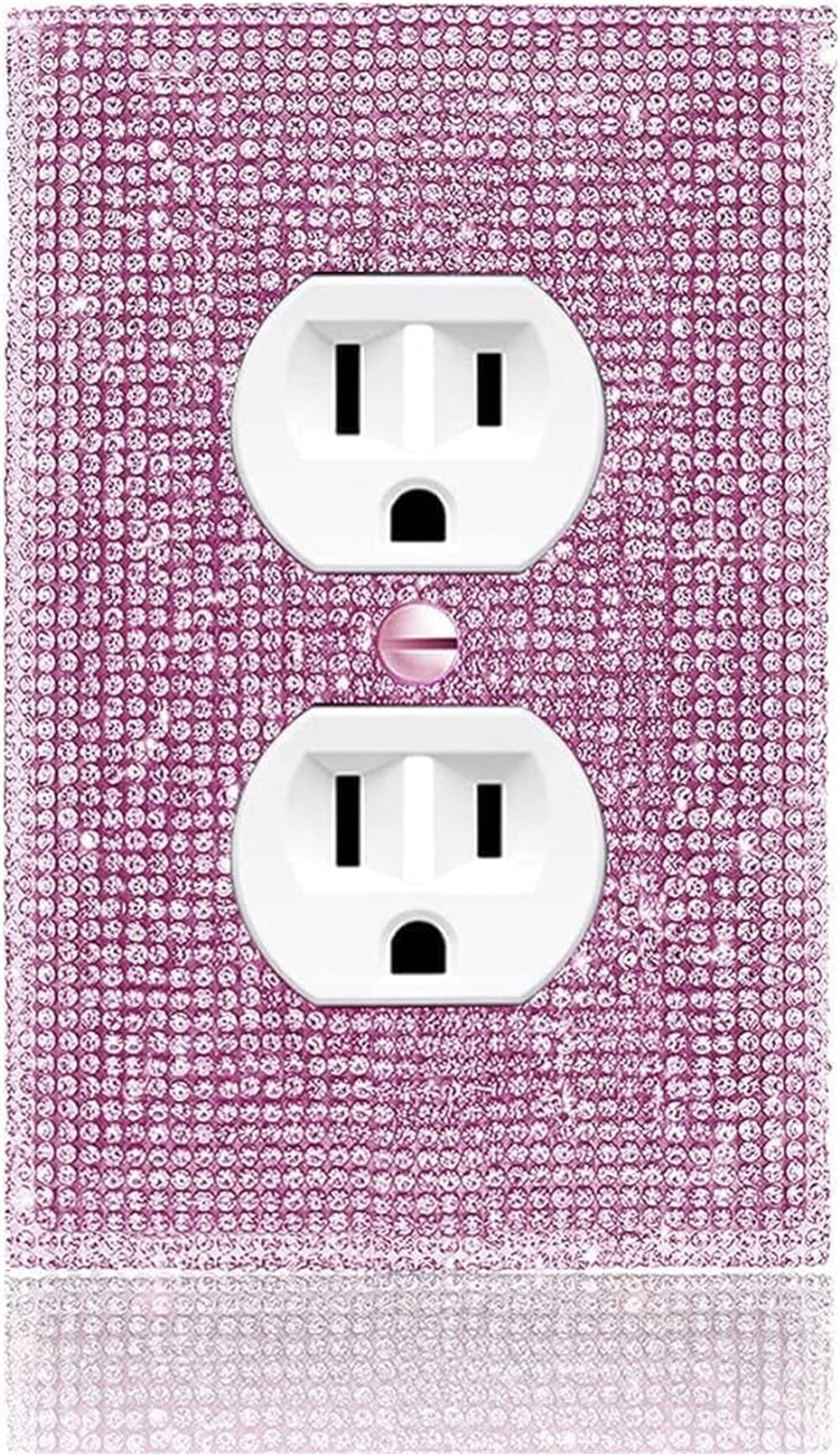 Tutuviw Pink Shiny Rhinestones Wall Plate Light Switch Cover Decorative ...