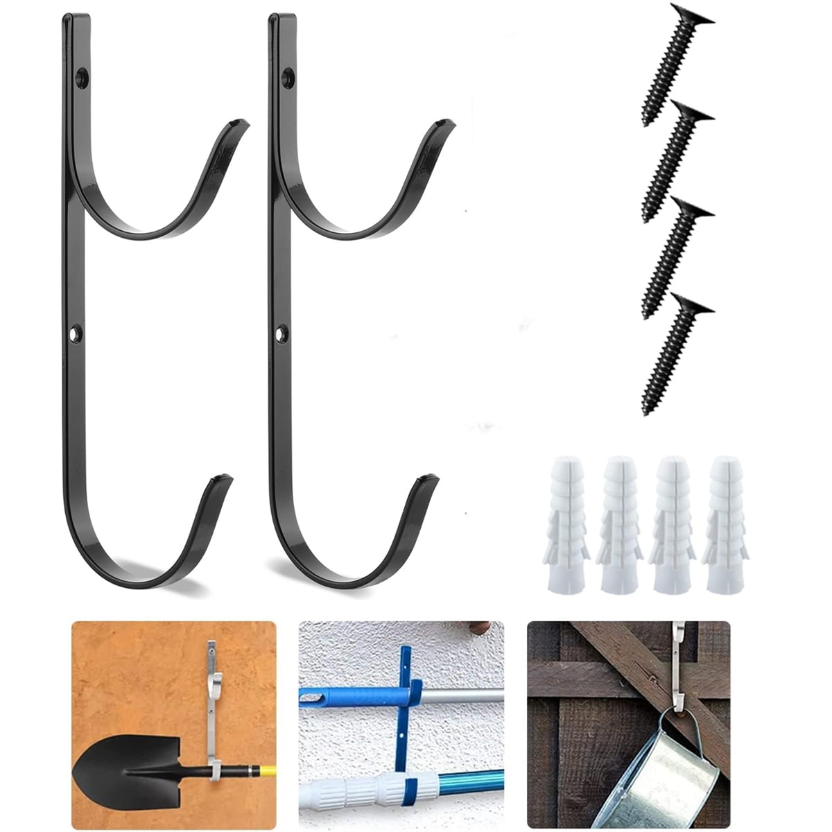 Tutuviw Pool Pole Hangers Set,6Pcs Heavy Duty Aluminium Holder with ...