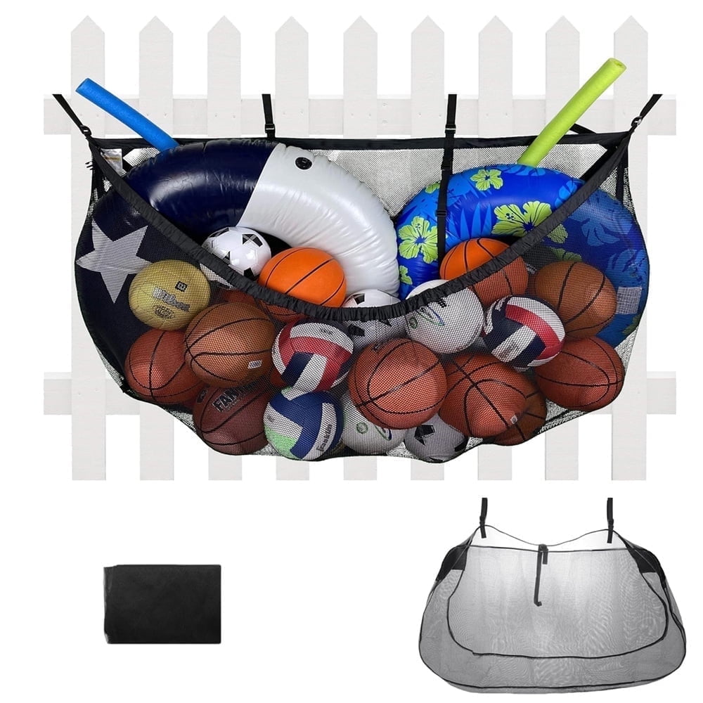 Tutuviw Pool Storage Bag,Large Heavy-Duty Hanging Pool Mesh Bag ...