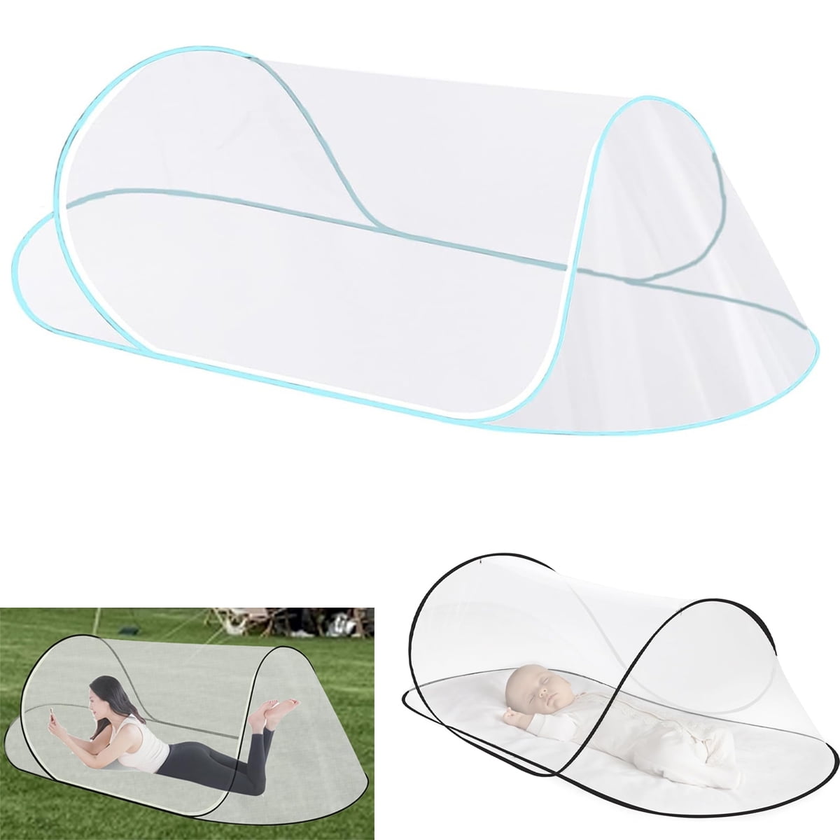Tutuviw Pop Up Mosquito Net Tent for Twin Beds,Portable Large Ultra ...
