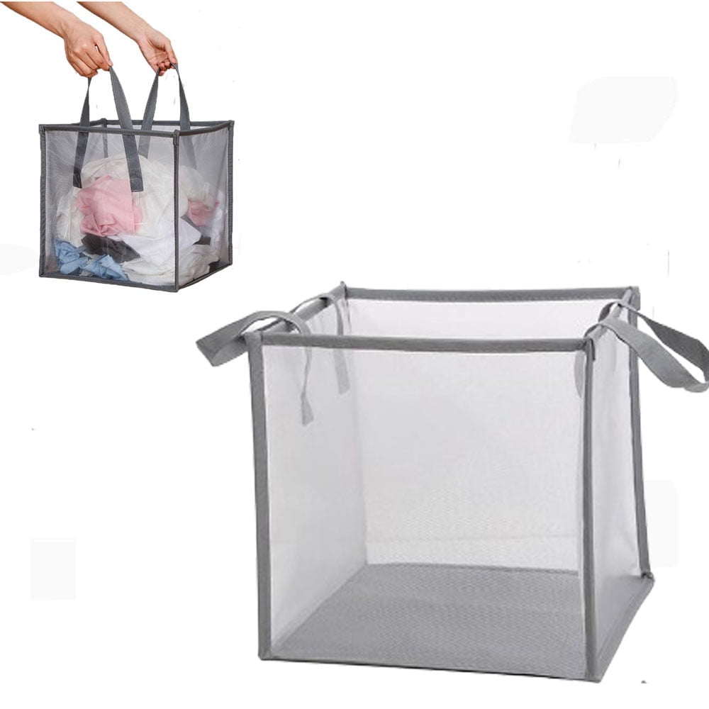 Tutuviw Popup Laundry Hamper Collapsible Mesh Laundry Baskets with ...