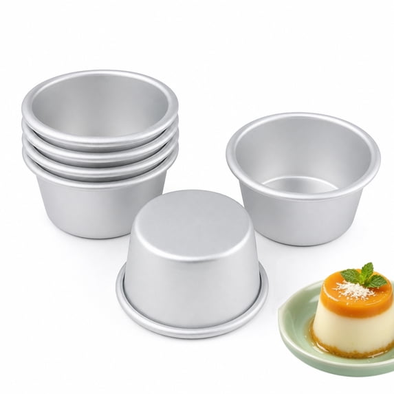 Tutuviw Pudding Moulds Metal Pudding Cups Popover Molds Cupcake Muffin ...