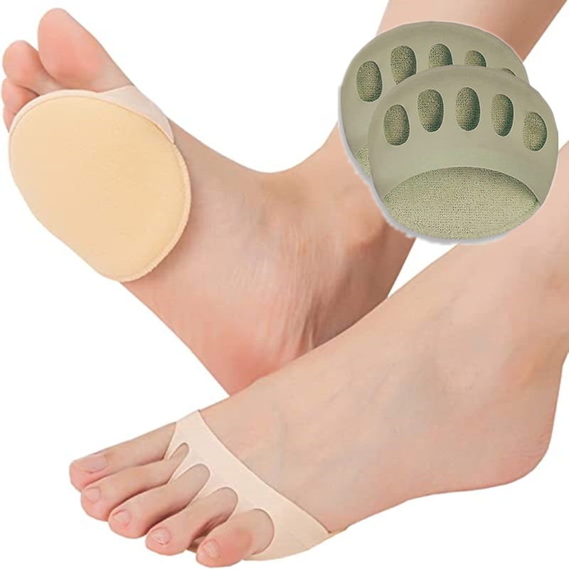Tutuviw Reusable Fabric Foot Pads Toe Socks Forefoot Pads Soft Ball of ...