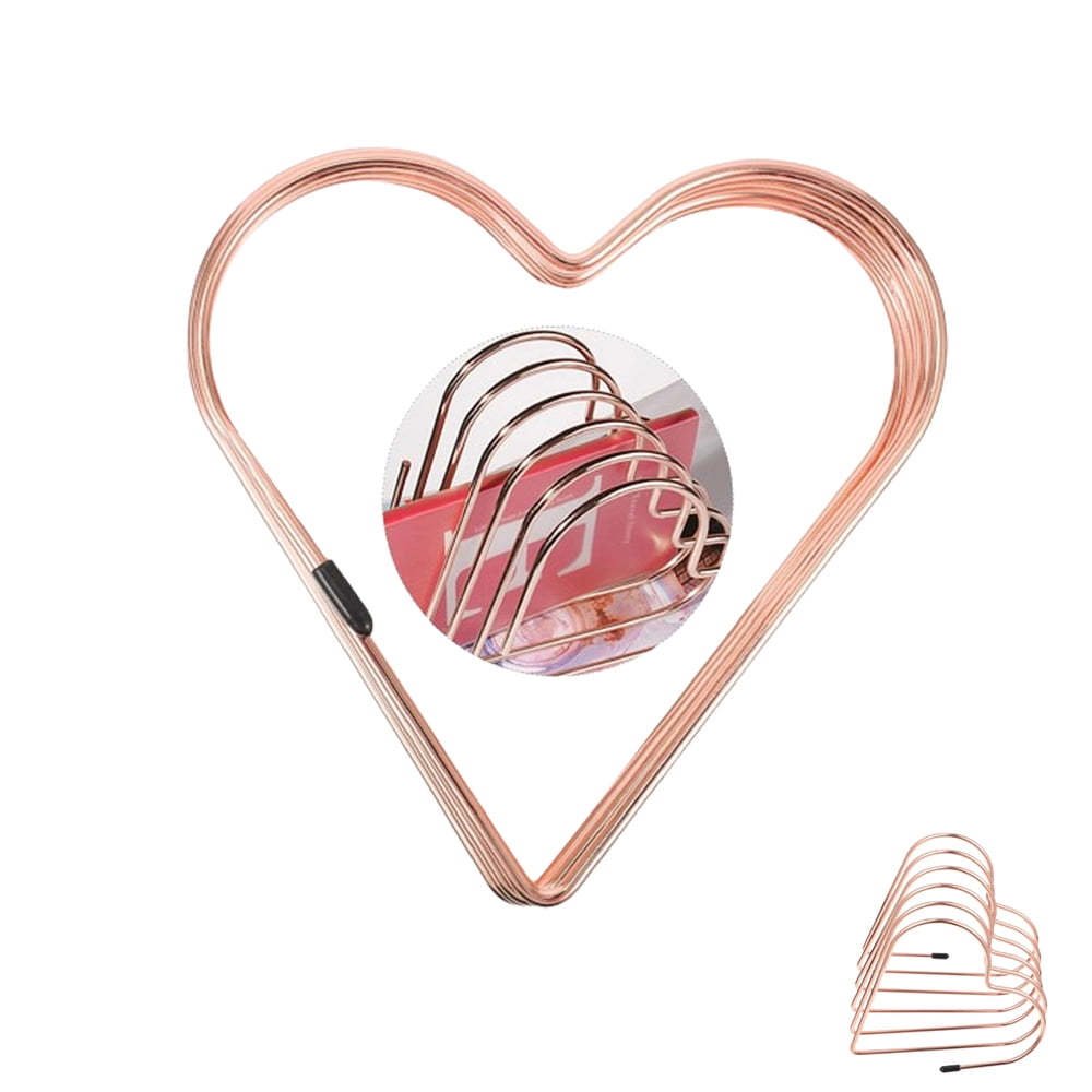 Tutuviw Rose Gold Book Racks, Files Folder Stand, Desktop Organizer ...