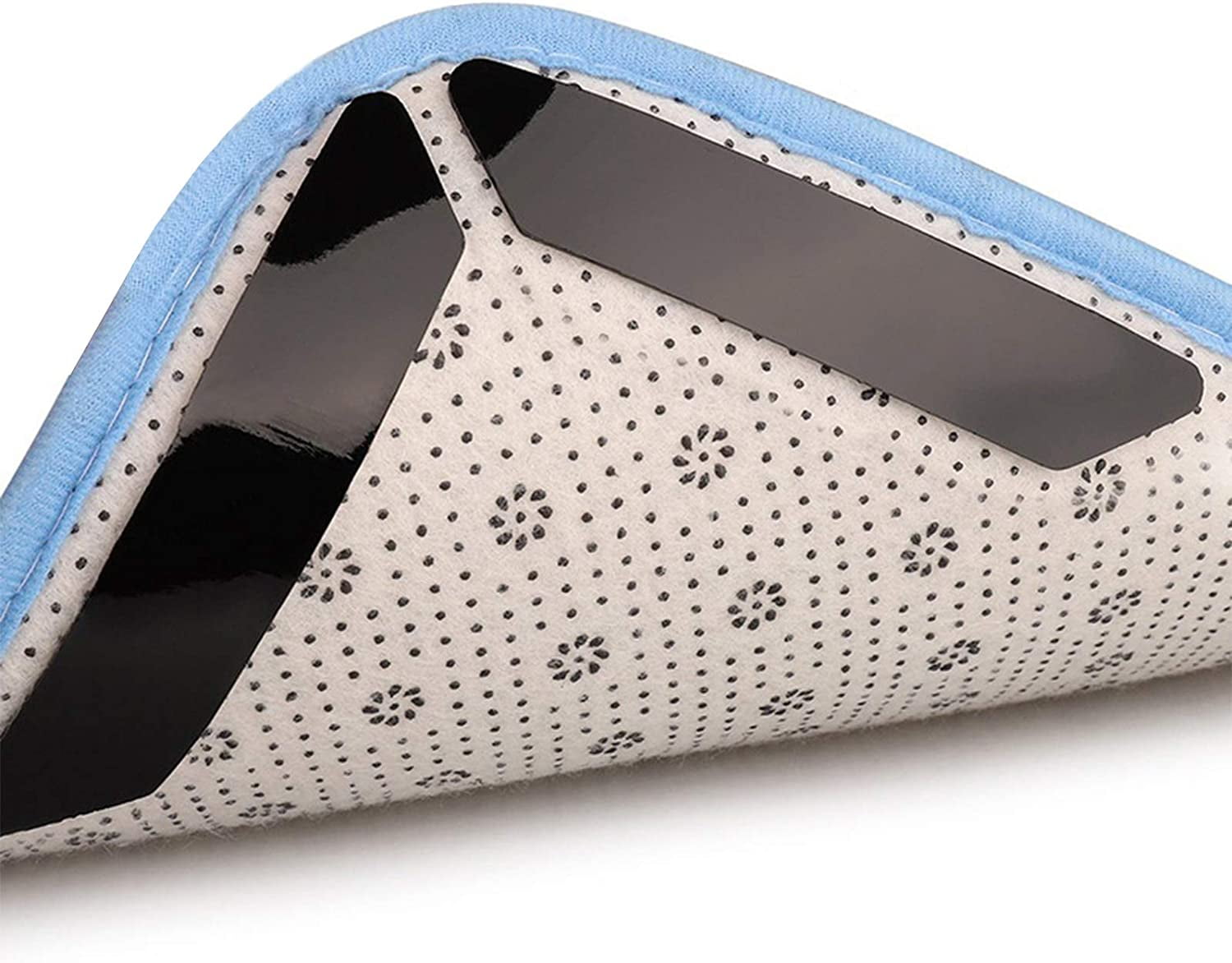 Tutuviw Rug Corner Grippers 8 Pack Black Trapezoid Non Slip Rug for ...