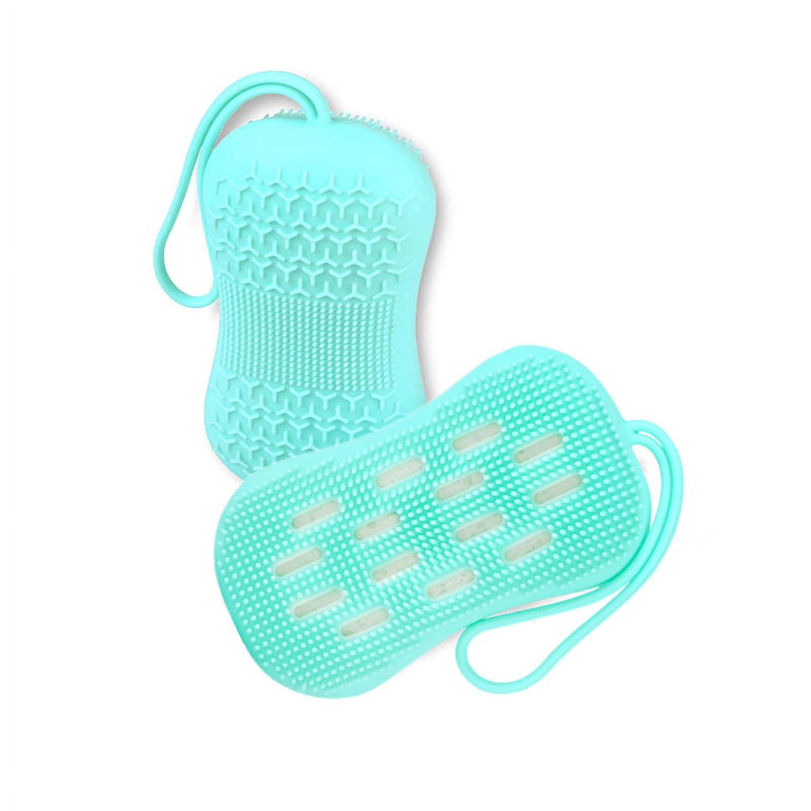 Tutuviw Silicone Body Scrubber Double-Sided Shower Brush For Gentle ...