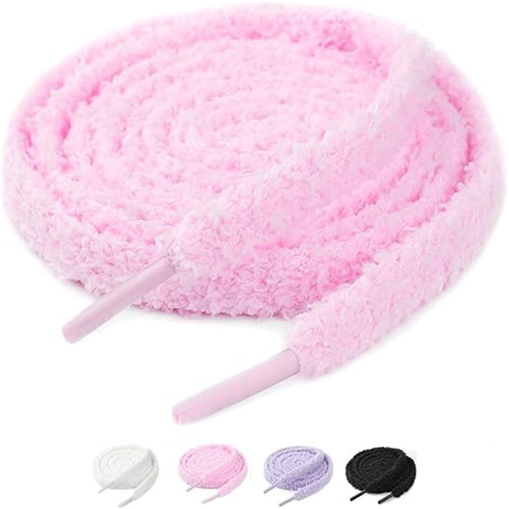 Tutuviw Soft Cute Trend Snowflake Caterpillar Laces 2 Pairs Wide Thick ...